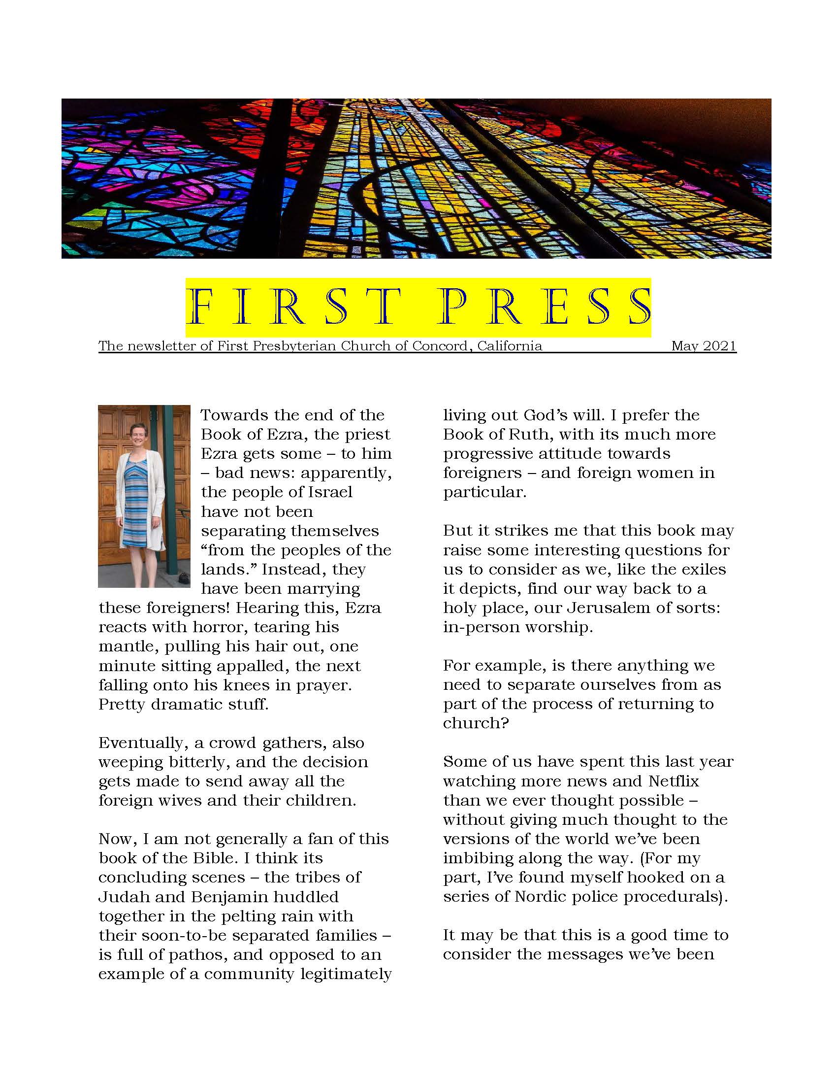 First Press May 2021 Edition — First Presbyterian Church Concord