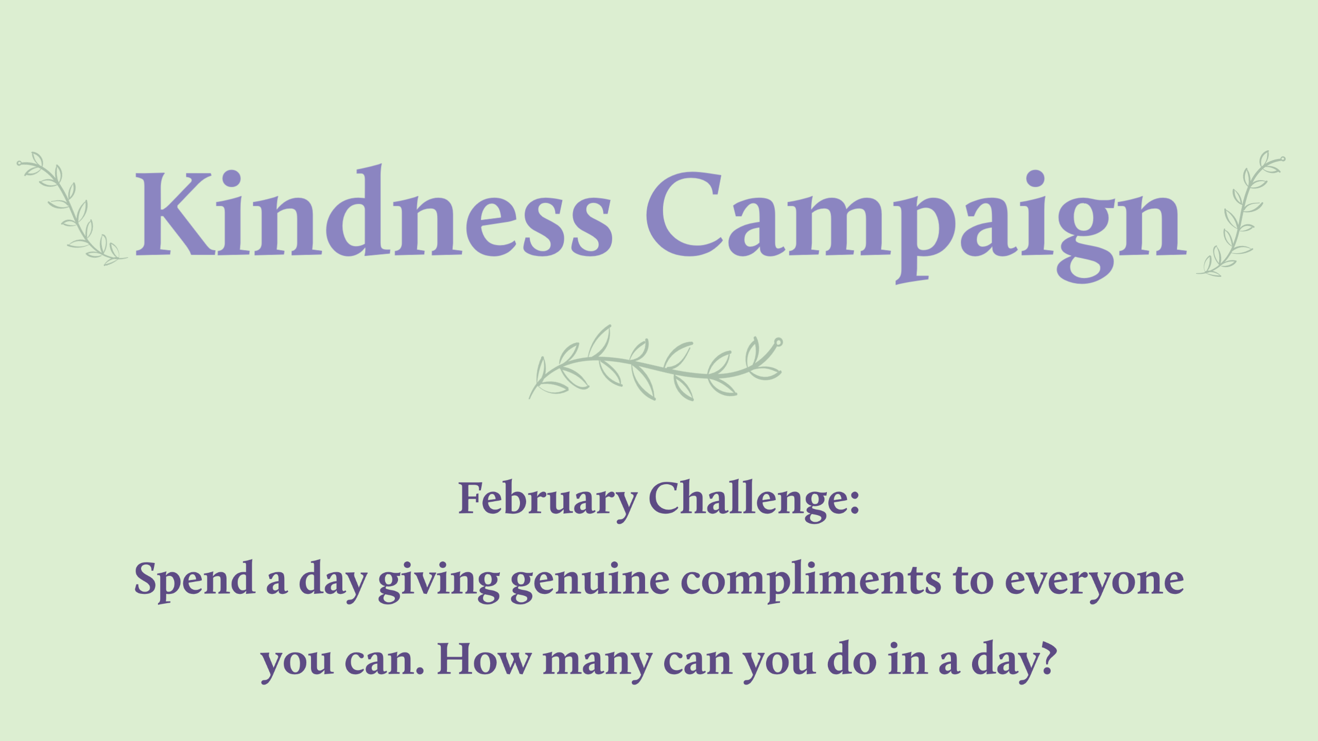 February Kindness Challenge — First Presbyterian Church Concord